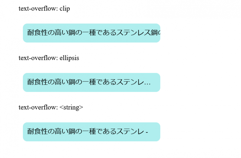 CSS3 – 溢れた要素の表示形式【text-overflow】の基本と効かない場合の対処法 | ウェブカツBLOG