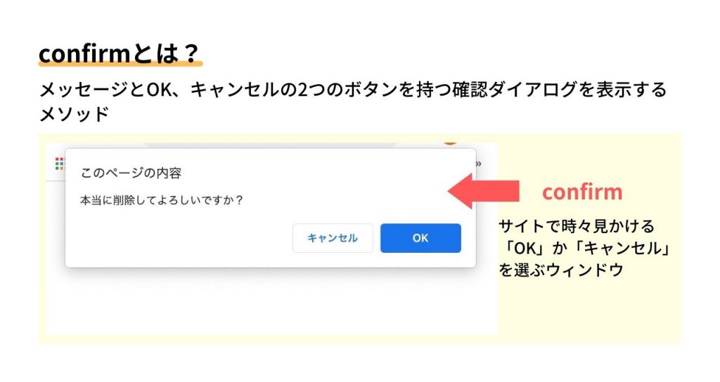 【JavaScript】confirmで確認ダイアログを表示する方法 | ウェブカツBLOG
